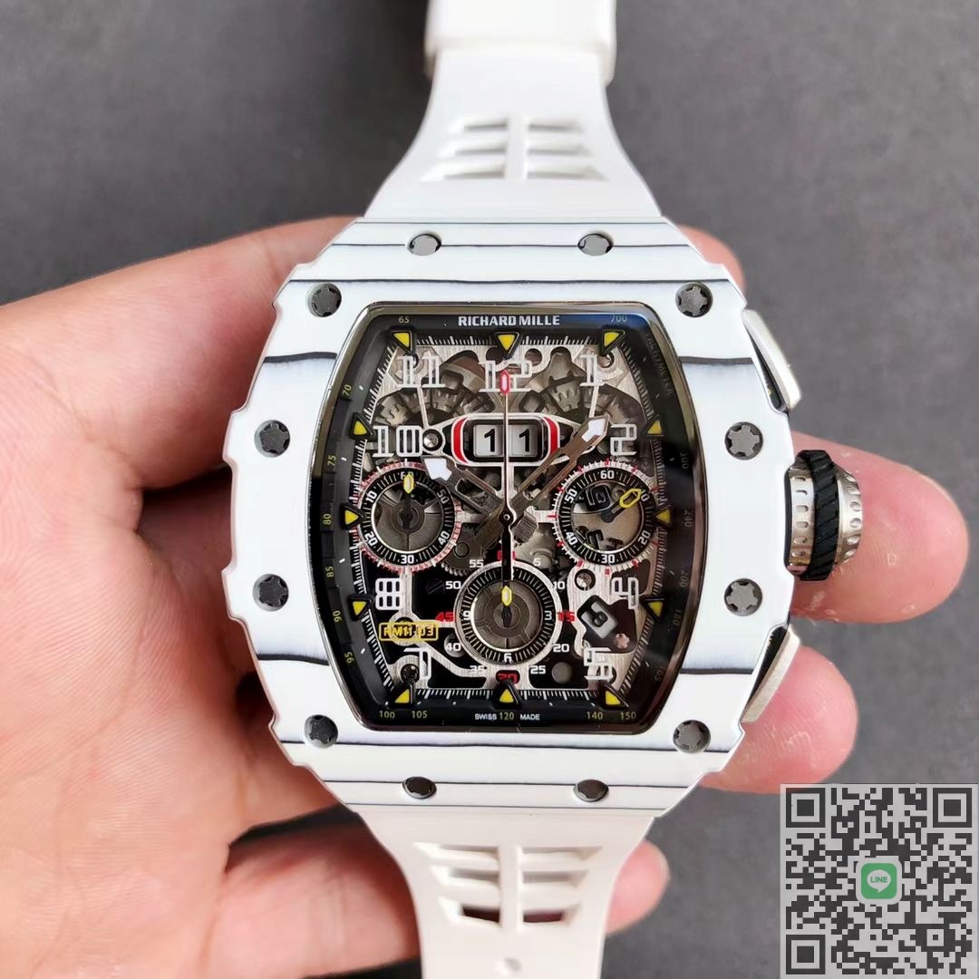 ZF工場 リシャールミルRM11-03 カーボンNTPT RMAC3 オートマチックムーブメント搭載 ホワイト - NOOB工場公式サイト！